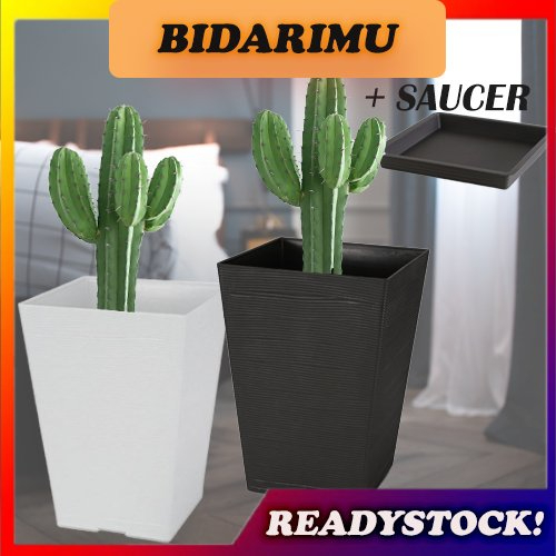 Square Plastic Nursery Flower Pot High Pasu Bunga Pokok Plastik Tinggi ...