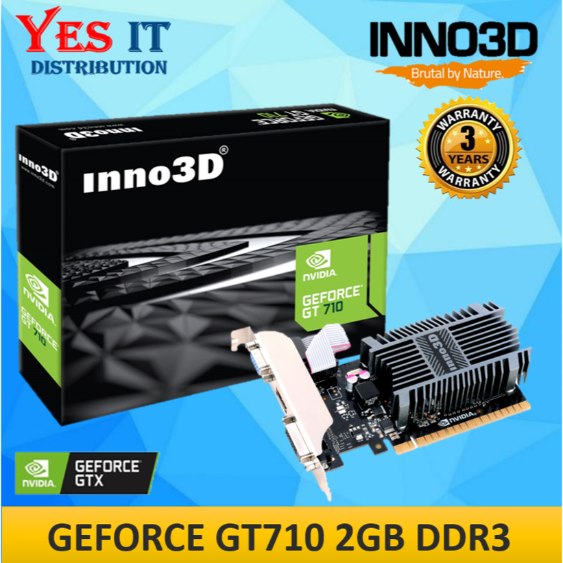 INNO3D NVIDIA GEFORCE GT710 2GB DDR3 LP GRAPHICS CARD (N710-1SDV-E3BX ...