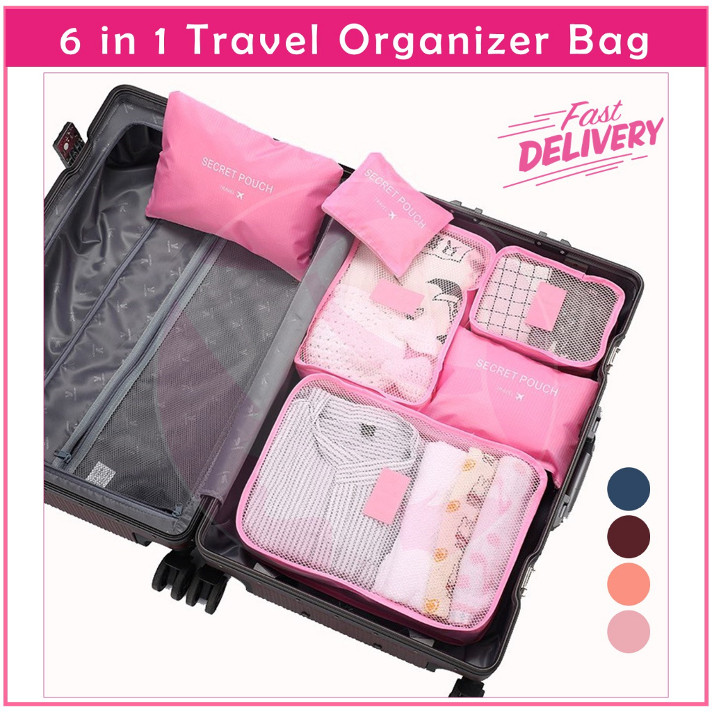 Travel Extra Large Type 6 in 1 Set Organizer Bag Pouch Luggage Easy ...