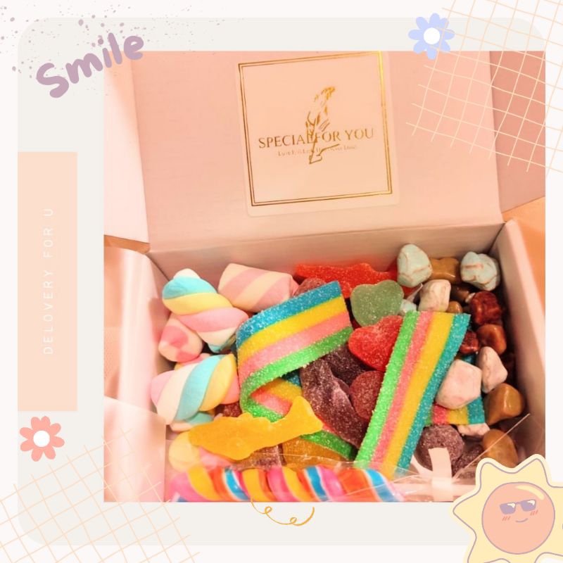 Mix (300g+)Sweet Sour Candy Surprised box (Halal) / Gummies mix/ gift ...