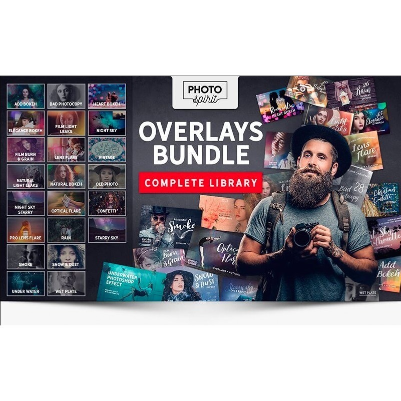 1000+ Premium HD Overlays and Actions for Photoshop | Bundle Collection ...
