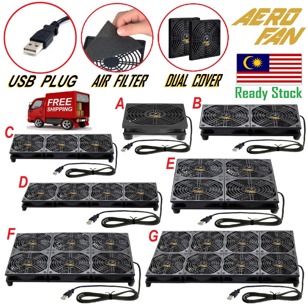 Variety AeroFan Router Fan 2000RPM Japan Powerful WiFi Router Cooling ...