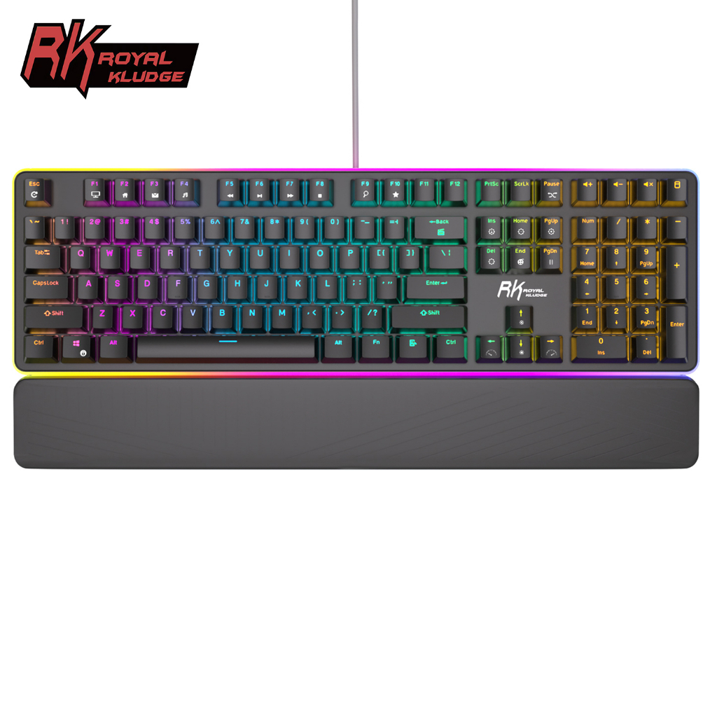 Royal Kludge RK918 Full RGB Backlit Wired Mechanical Keyboad 104Key 100 ...