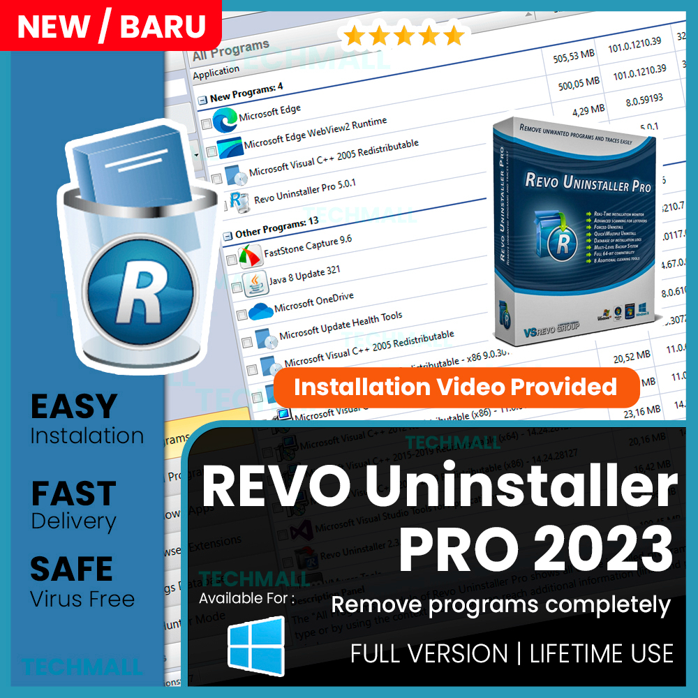 Revo Uninstaller Pro v5 (2023) Lifetime For Windows | Shopee Malaysia