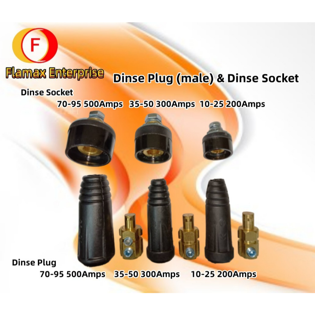 Dinse Plug & Dinse Socket / Cable Plug Connector | Shopee Malaysia