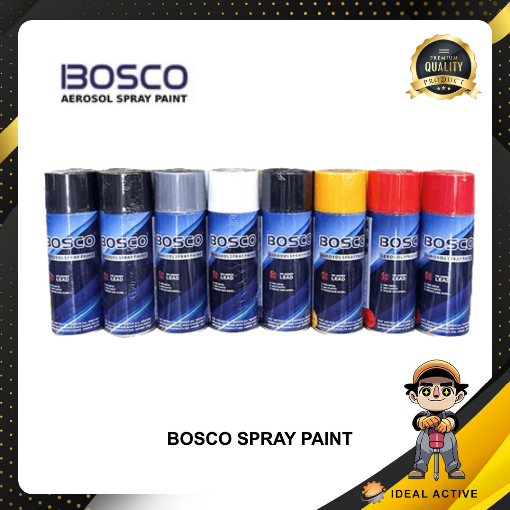 12 botol per carton Bosco Standard Aerosol Spray Paint 325ml | Shopee ...