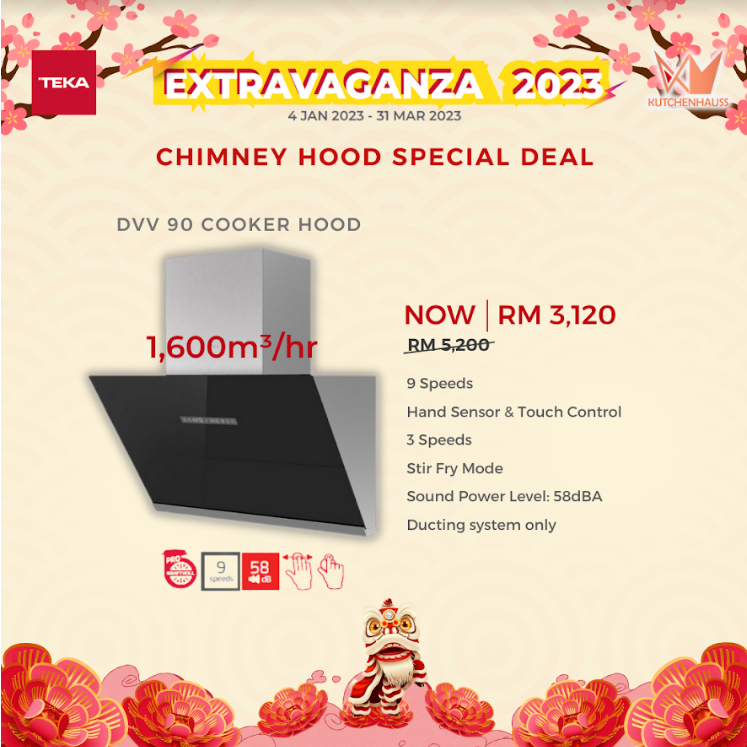 TEKA DVV 90 Designer Chimney Hood Ducting Only / DVV 90 Tudung asap ...