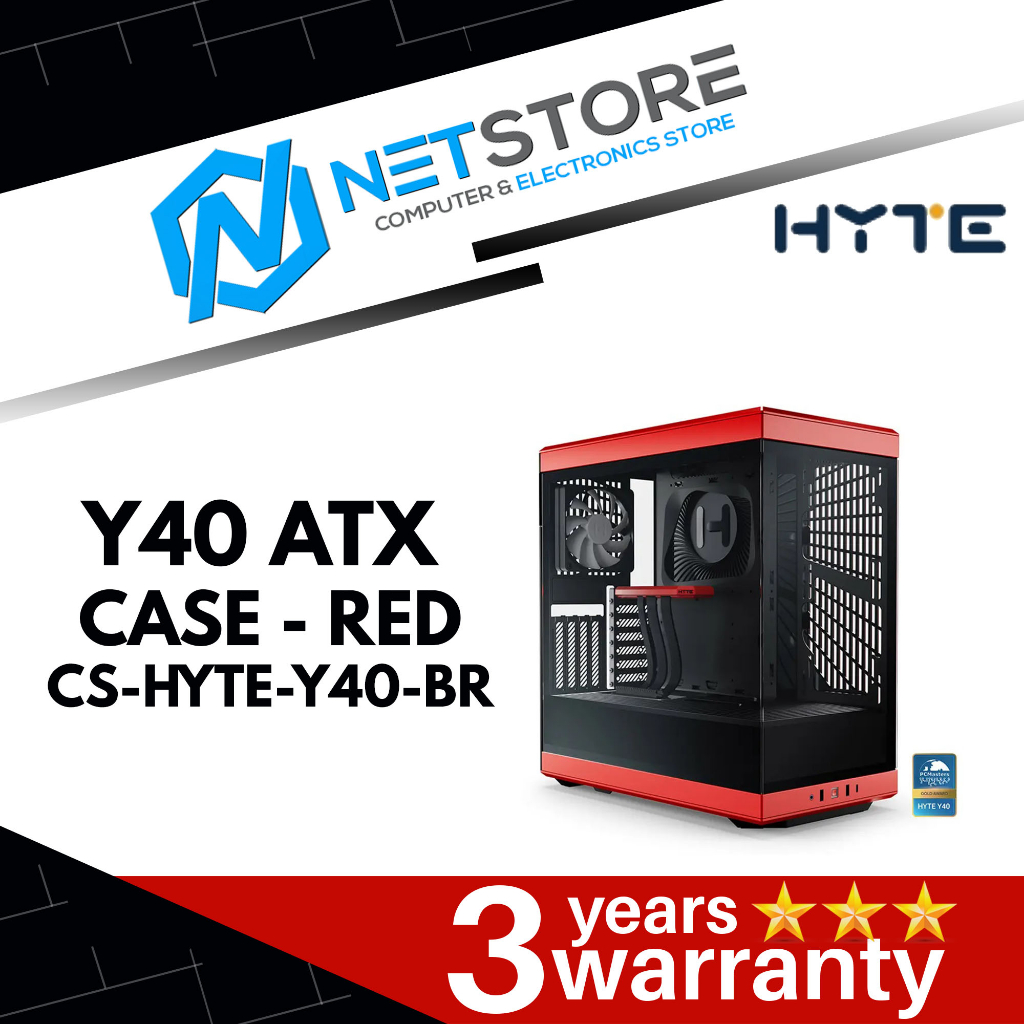 HYTE Y40 ATX CASE - RED CS-HYTE-Y40-BR | Shopee Malaysia