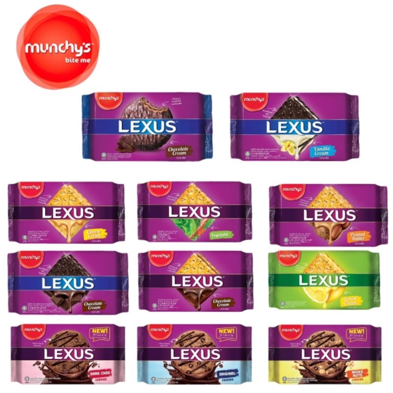 [TKM] Munchy's Lexus Biscuit Sandwich/Cookies/Choco Coated 189g - 200g ...