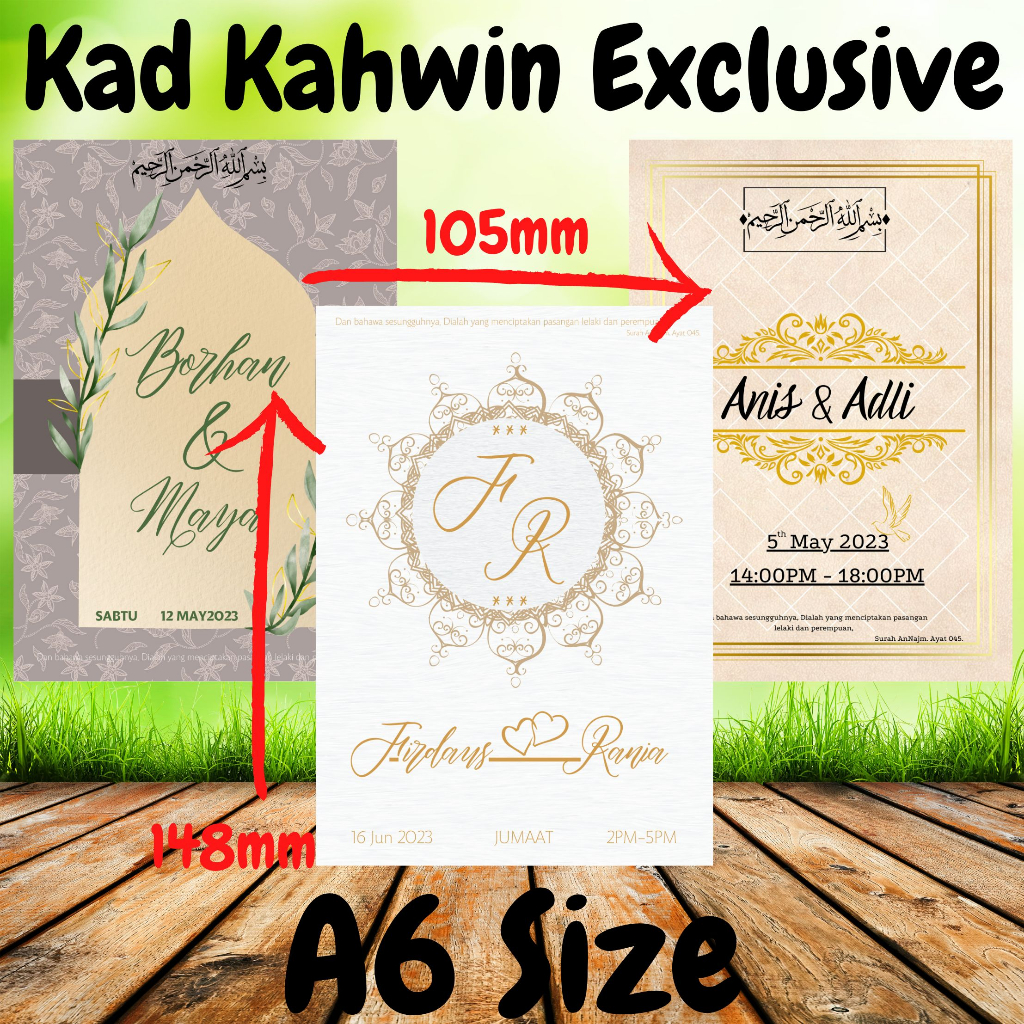 Kad Kahwin DESIGN EXCLUSIVE Ala-Ala Europe (FREE ENVELOPE) dan Kad ...