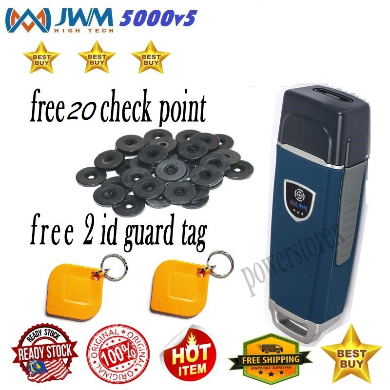 Jwm 5000V5/V3 digital rfid tour guard patrol with free 20 check point ...