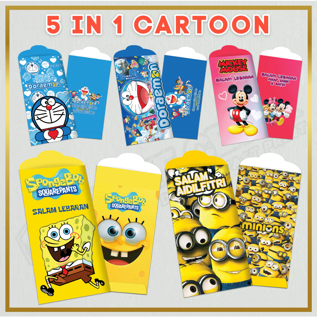 Sampul Duit Raya 2023_TEMA CARTOON 1 | Shopee Malaysia