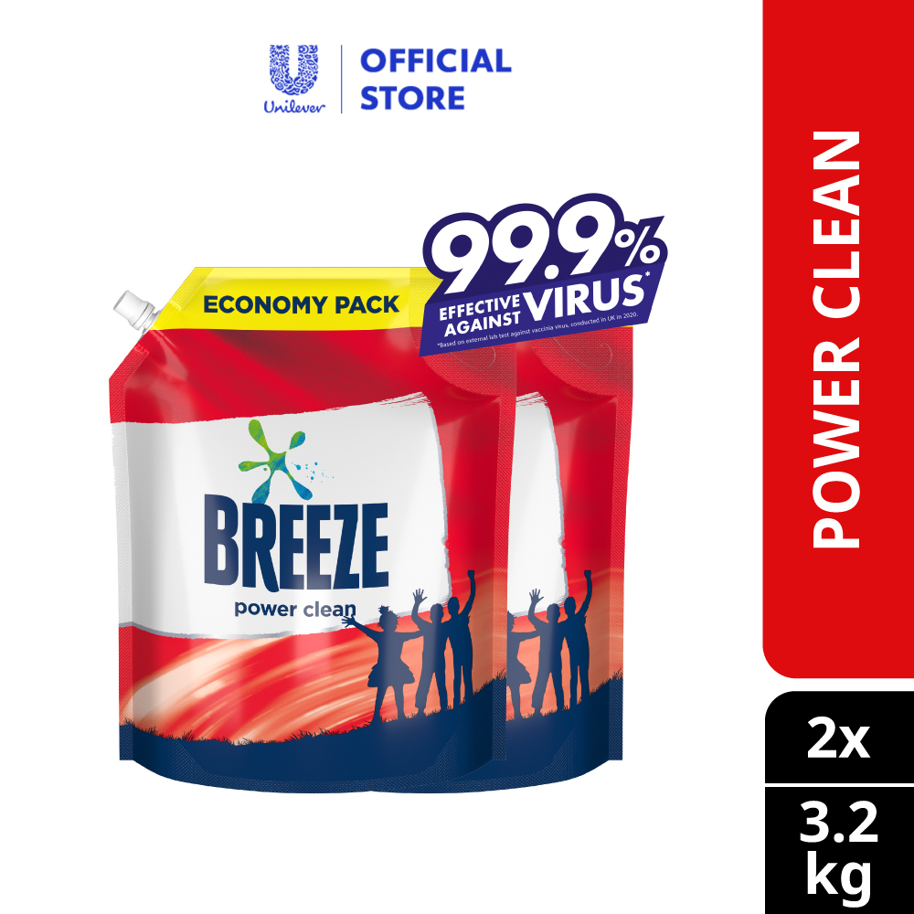 Breeze Liquid Refill Detergent Power Clean (3.2kg x 2) | Shopee Malaysia