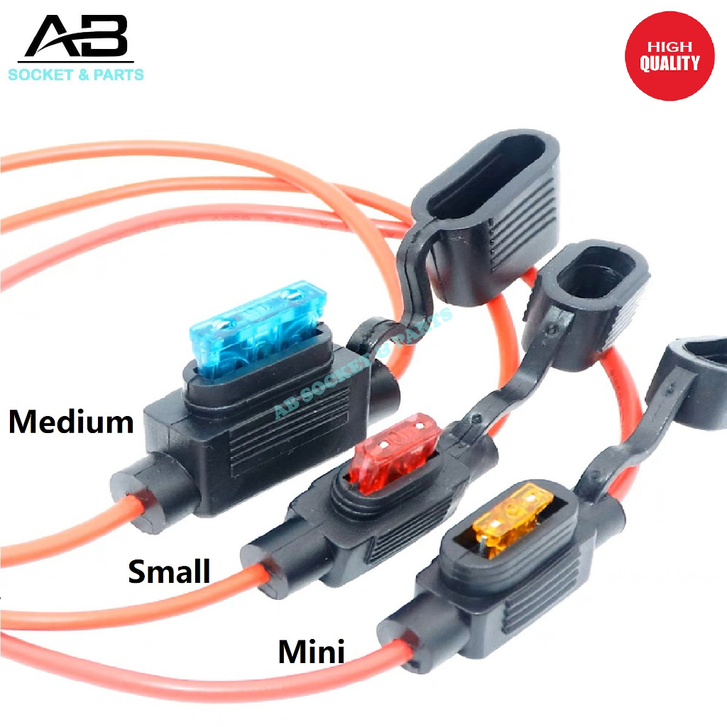 Mini Small Medium Standard Car Fuse Blade Fuse Holder With Wire For ...