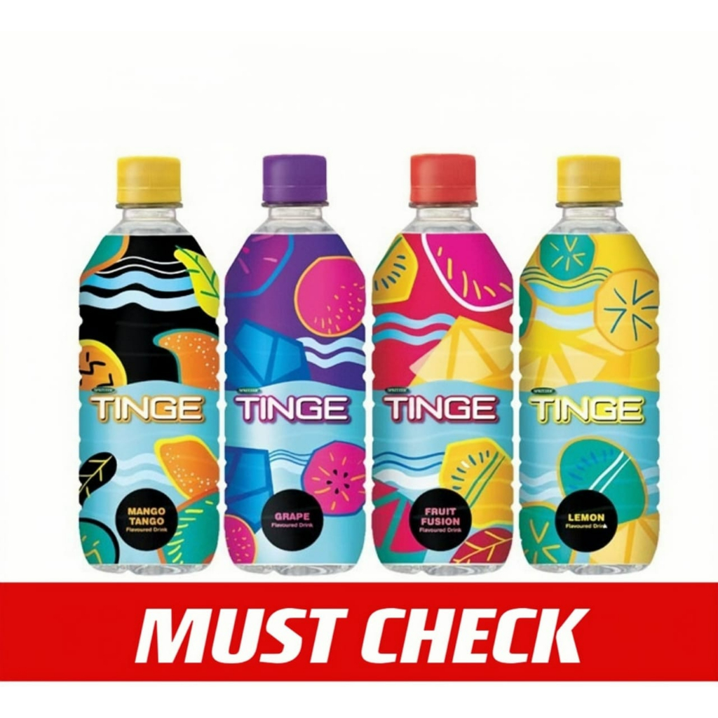 Spritzer Tinge Flavour Drink 500ML - 4 Assorted Flavor (Lemon/ Grape/ Mango Tango/ Fruit Fusion ...