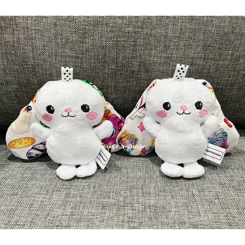 Handmade Bunny plush keychain customised with name | Shopee Malaysia