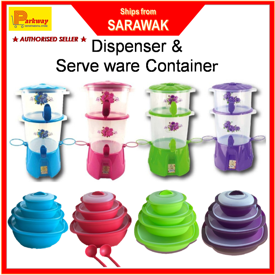 Container with 2 tier Water Dispenser Combo Set | Shopee Malaysia