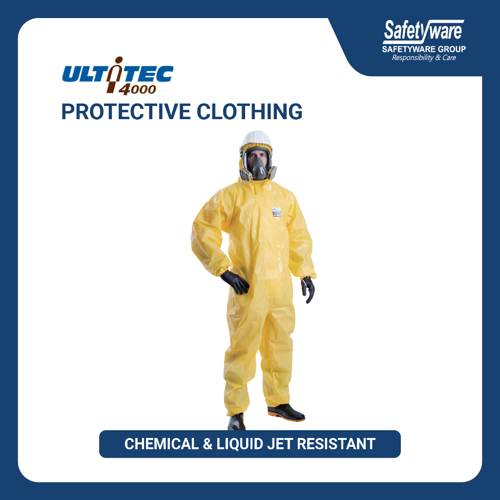 Protective Suit ULTITEC 4000 Chemical & Liquid Jet Resistant Protective ...