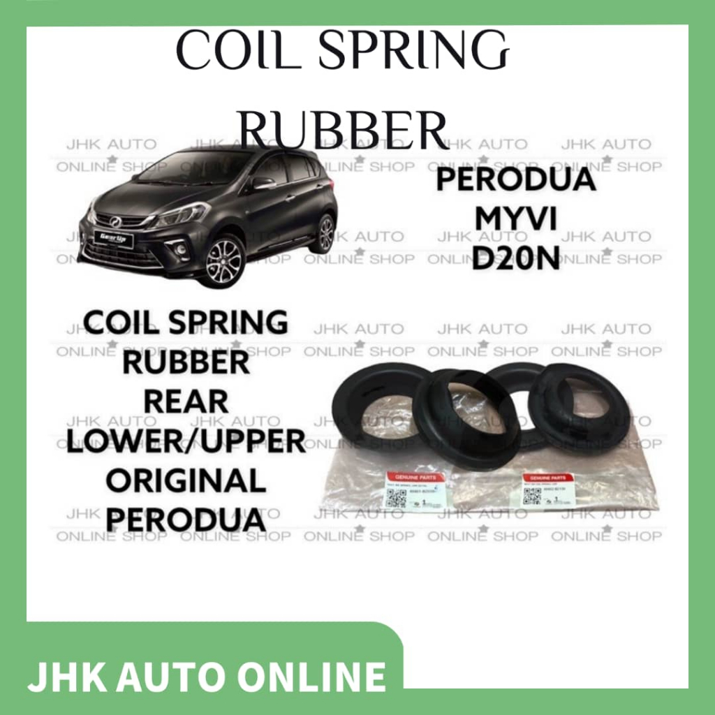 PERODUA MYVI D20N COIL SPRING RUBBER REAR LOWER/UPPER 100%ORIGINAL LWR ...