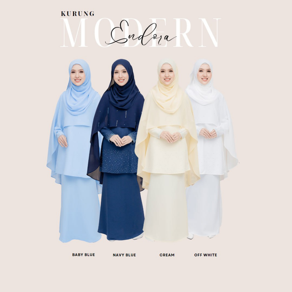 NEW DESIGN KURUNG MODEN ENDORA IN 4 COLOUR I NIKAH I TUNANG I SANDING ...