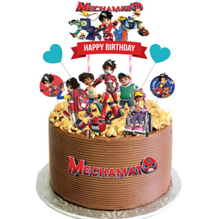 MECHAMATO AMATO MECHABOT High Quality Paper Cake Topper Kek Cake Decor ...