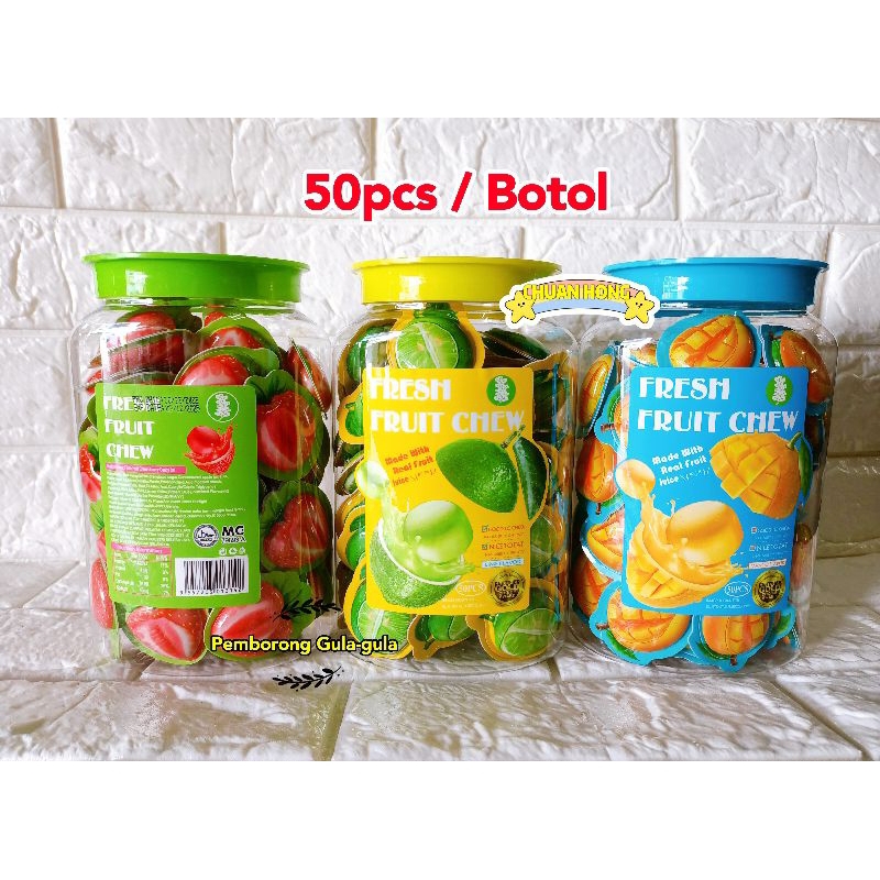 Fresh Fruit Chew Gummy 50pcs / Botol | Shopee Malaysia