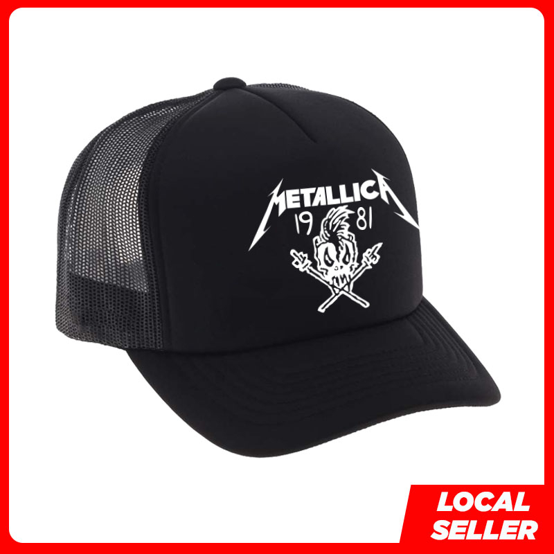 Metallica Skull Topi Rock Band Snapback Trucker Cap | Shopee Malaysia