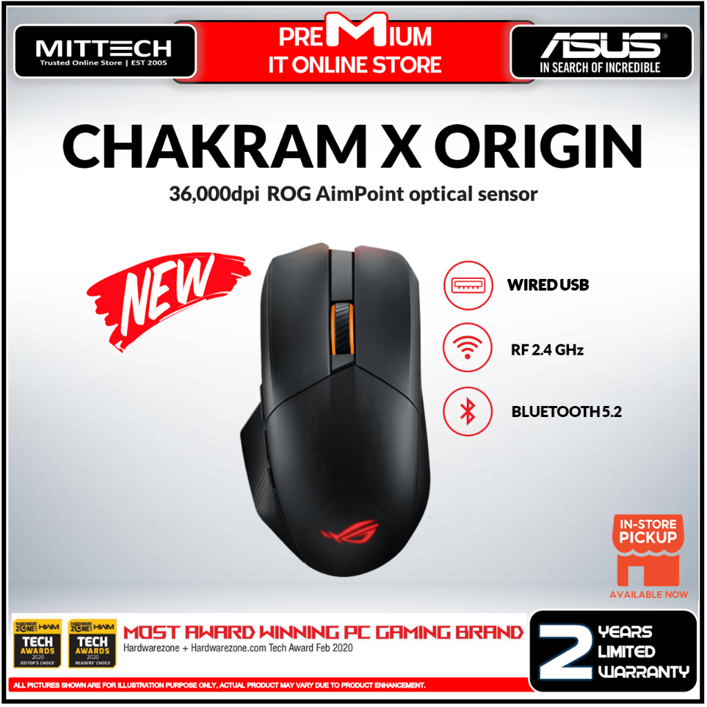 Asus ROG Chakram X Origin Wireless RGB Gaming Mouse | 36,000dpi ROG ...