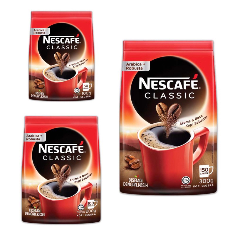 Nescafe Classic 100g 110g 200g 220g 300g 330g | Shopee Malaysia