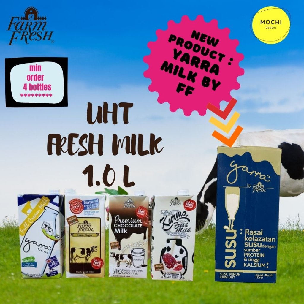 [Min purchase 4 bottles] 1L Farm Fresh UTH Milk Soy Milk Chocolate ...