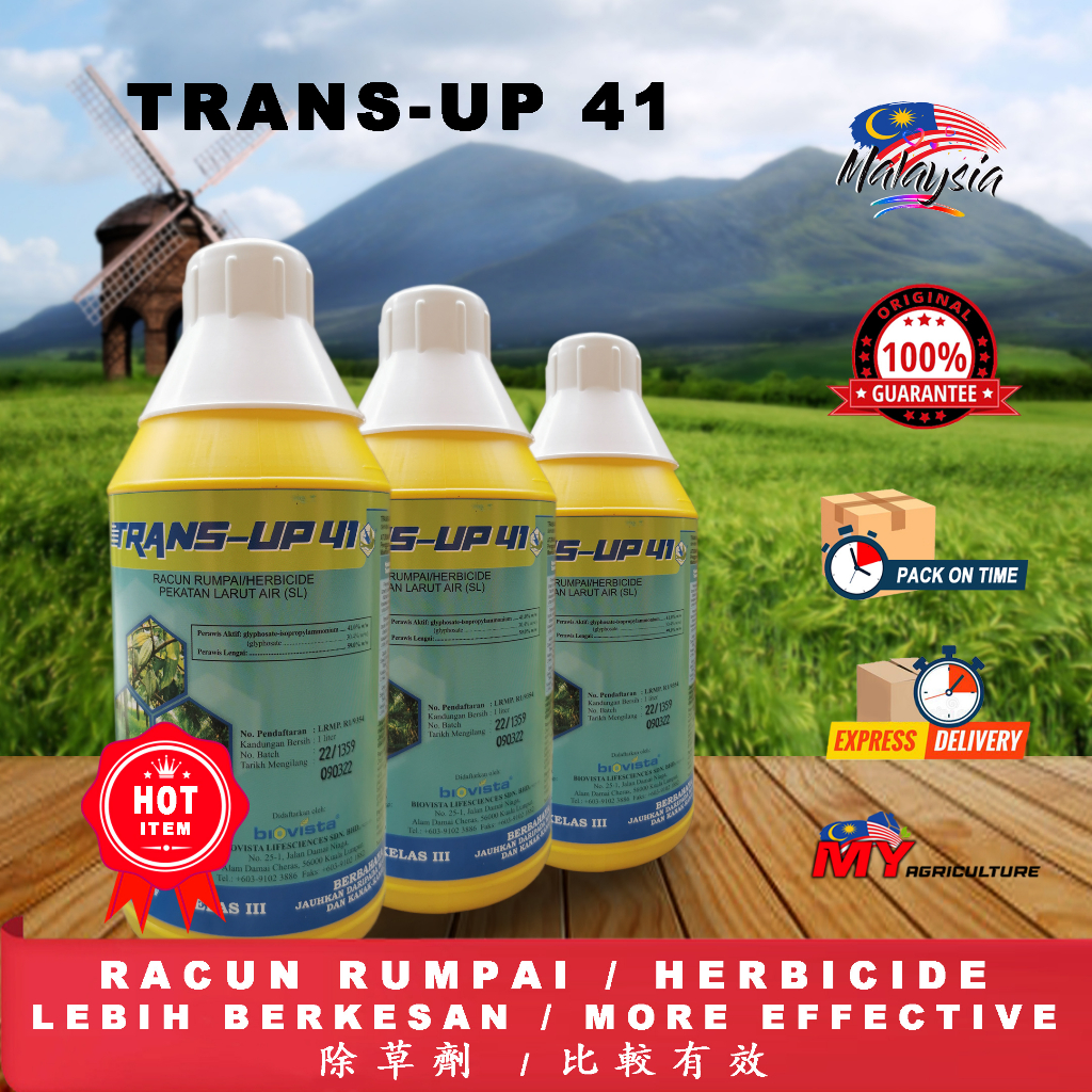 BIOVISTA TRANS-UP 41 RACUN RUMPAI HERBICIDE (1 LITER) - MY AGRICULTURE ...