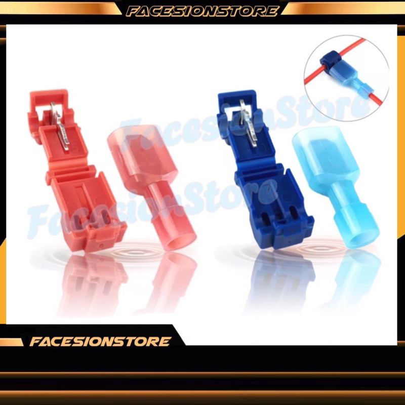 Electrical Cable Connectors Quick Splice Lock Wire Terminals Crimp T-TYPE T TAPE Wire Wayar ...