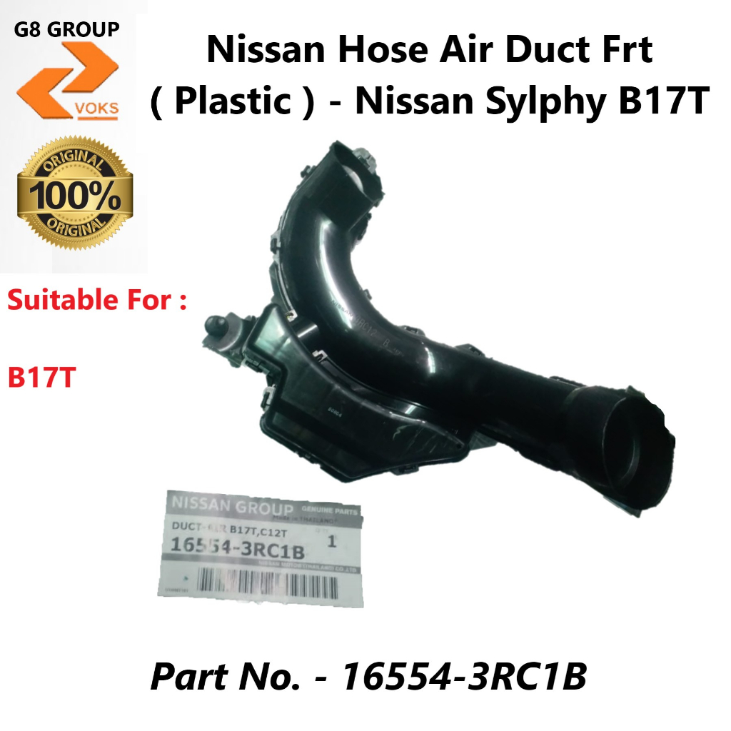 Nissan Hose Air Duct Front ( Plastic ) - Nissan Sylphy B17T ( 16554 ...