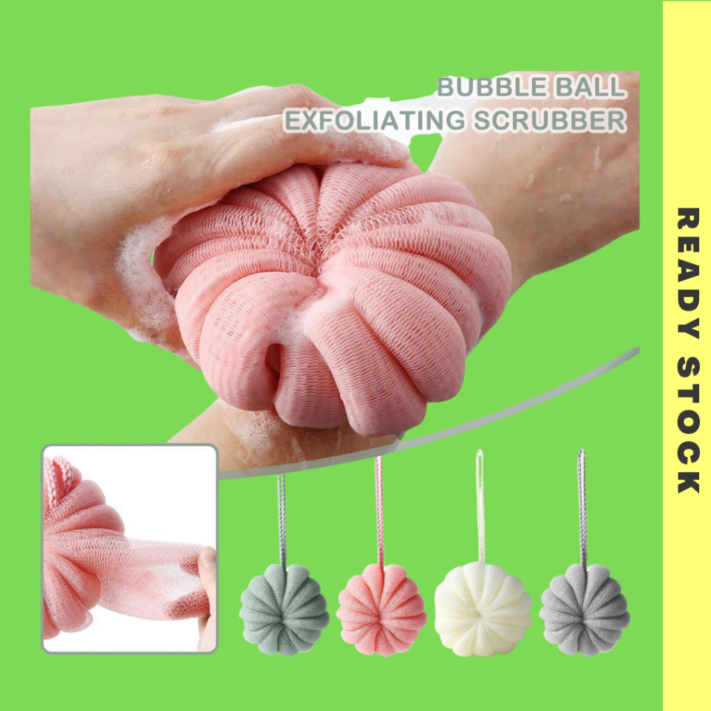 Body Exfoliate Wash Scrubbers Soft Mesh Bath Sponge Balls | Shopee Malaysia