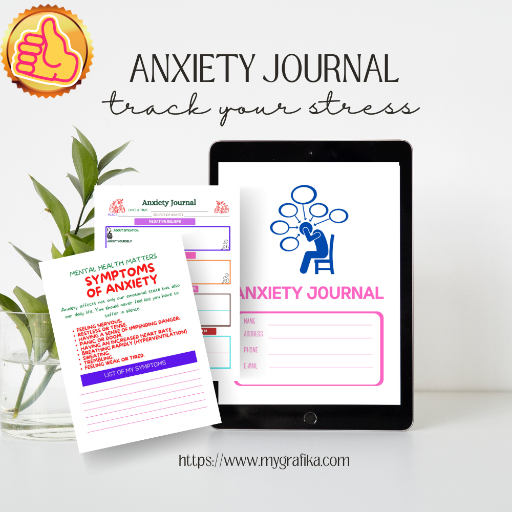 Anxiety Journal and Workbook PDF Printable | Healing Journal | Self ...
