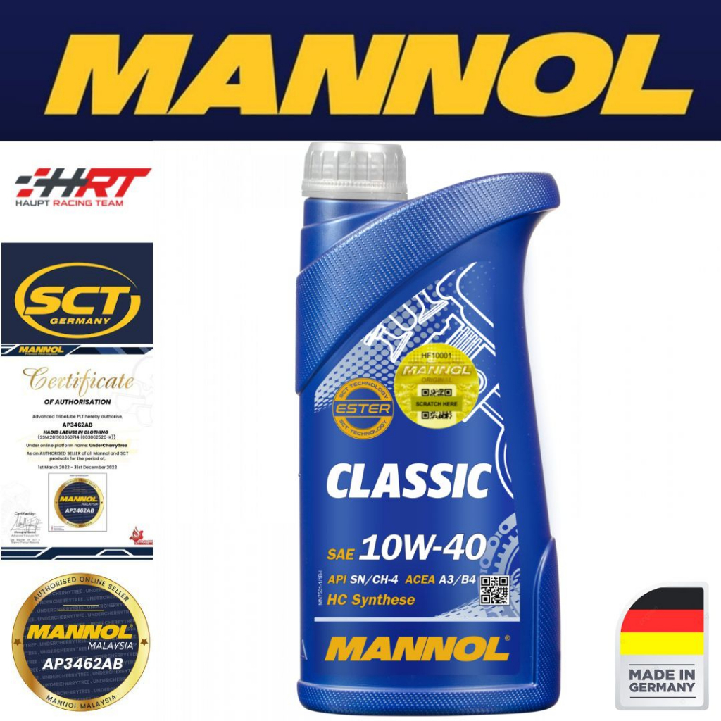 MANNOL Classic 10W40 MN7501 - 1L Fully Synthetic Engine Oil (HC ... MANNOL Classic 10W40 MN7501 - 1L Fully Synthetic Engine Oil (HC ...