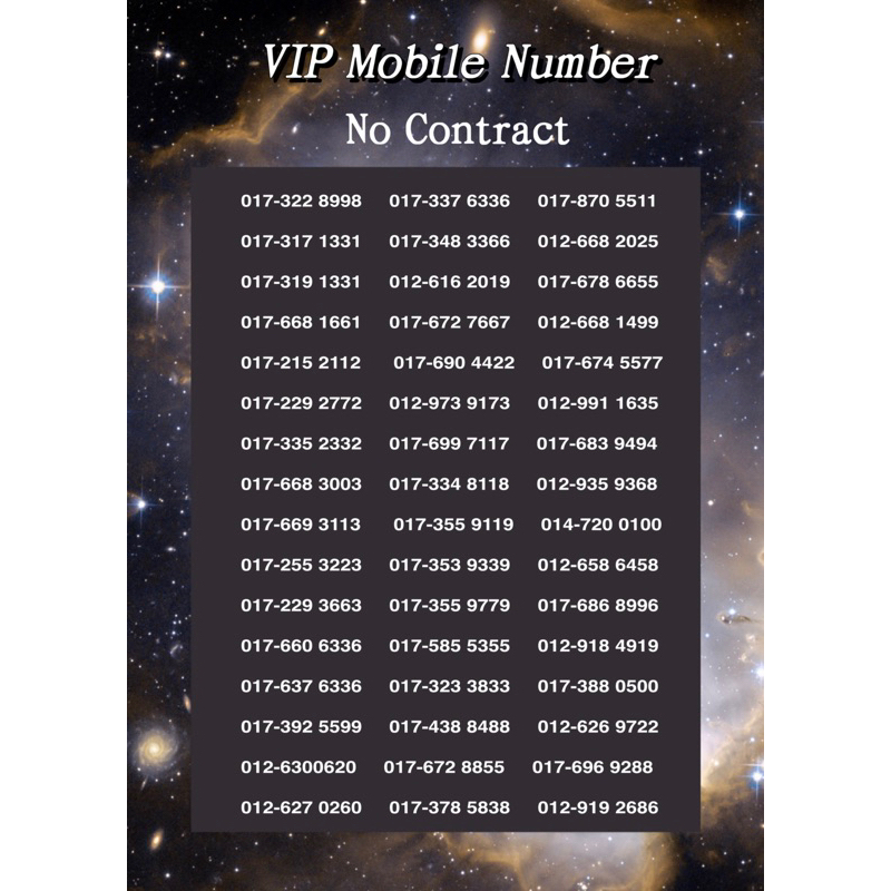 VIP Mobile Number ., Online Shop | Shopee Malaysia