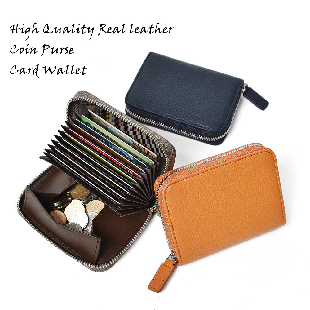 Coin Purse Wallet Mini Card Holders Real leather bag HIGH QUALITY Upper ...