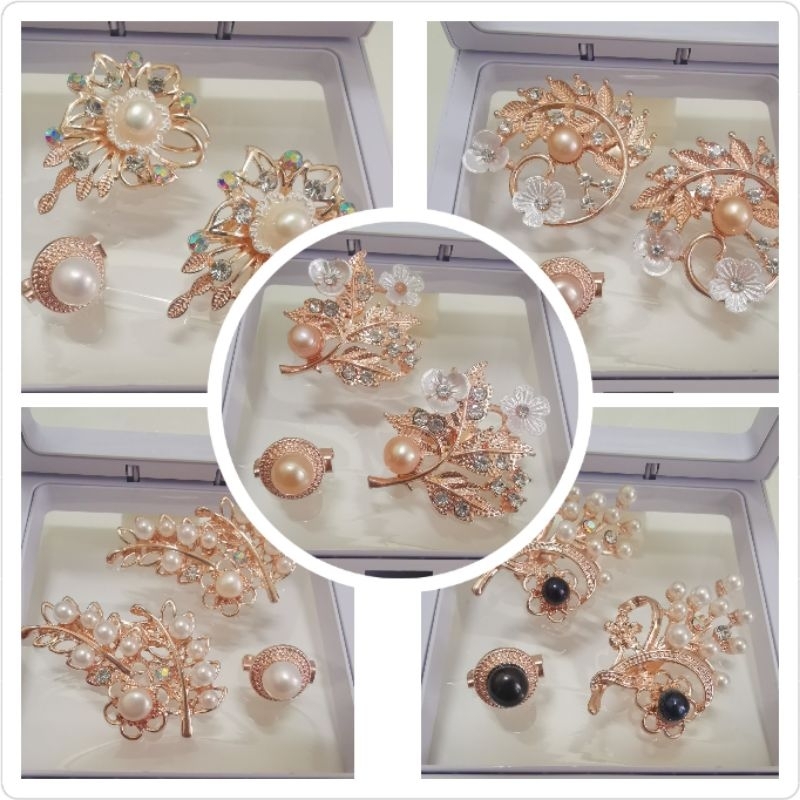 (FREE BOX) EXCLUSIVE 3 IN 1 ORIGINAL KERONSANG MUTIARA ASLI SABAH ...