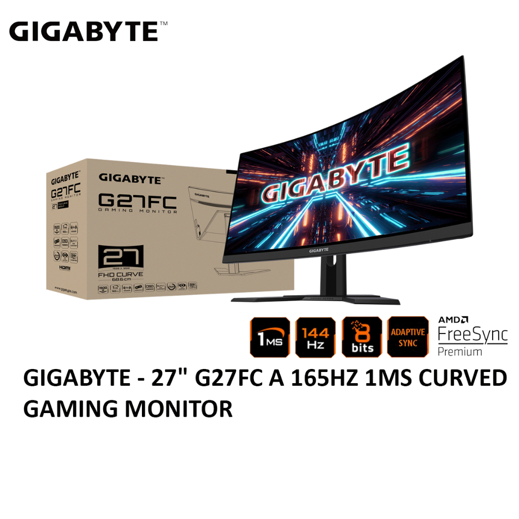 Gigabyte G27FC/G27FC A 27'' VA 1500R FHD 165HZ 1MS Curved Gaming ...