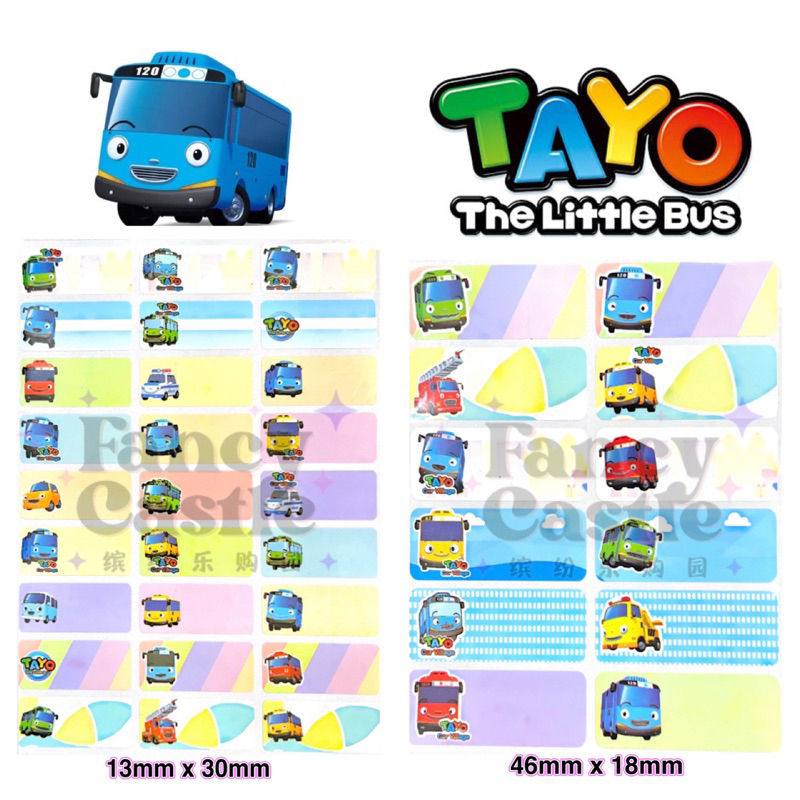 Tayo Bus Name Sticker/Tayo Toy | Shopee Malaysia