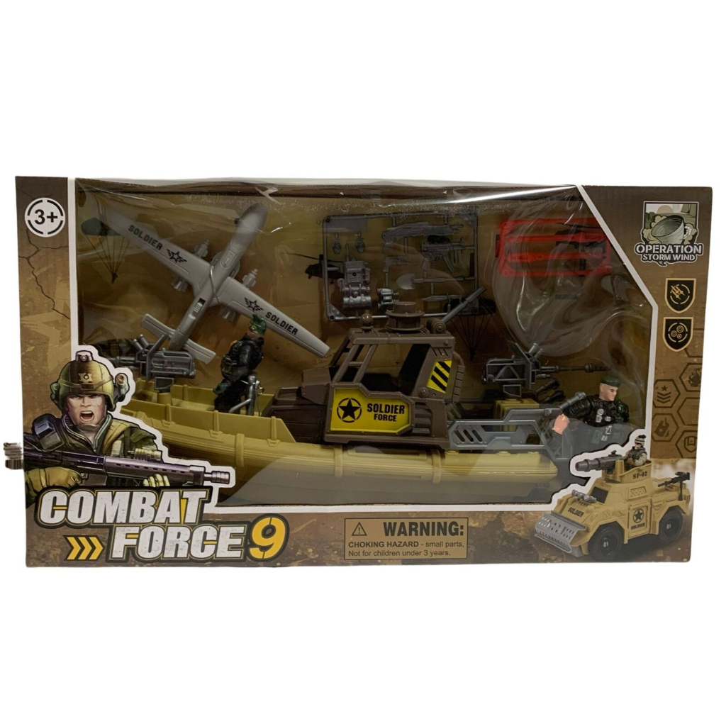[RCL Toys] Ready Stock Combat Force 9 Military Play Set Plane Boat Kids ...