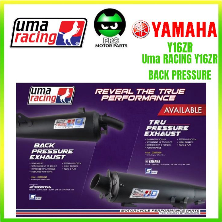 UMA RACING EXHUAST PIPE BACK PRESSURE TRU PRESSURE UMA LC135 V2-V7 ...