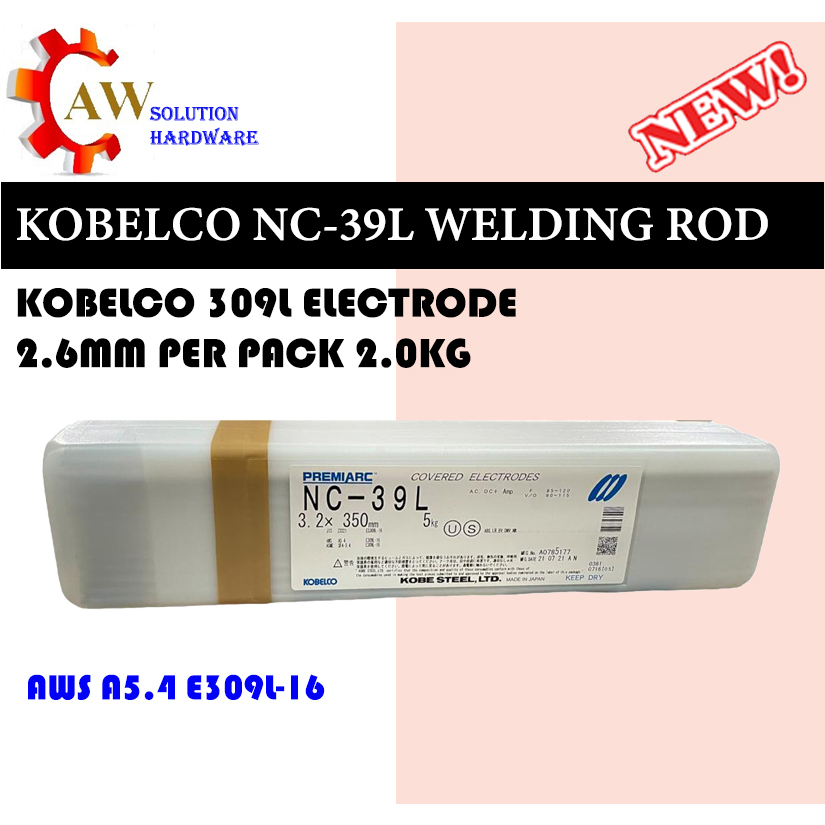 Kobelco 309L Electrode (NC-39L) 2.6mm per pack (2.0kg) | Shopee Malaysia
