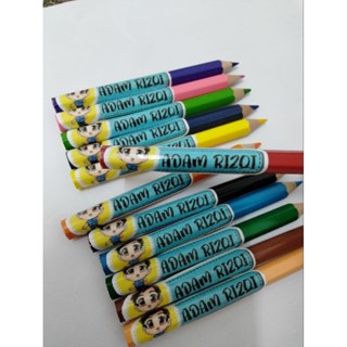 60PCS WATERPROOF Sticker nama kartun budak sekolah/tadika kemas pasti ...