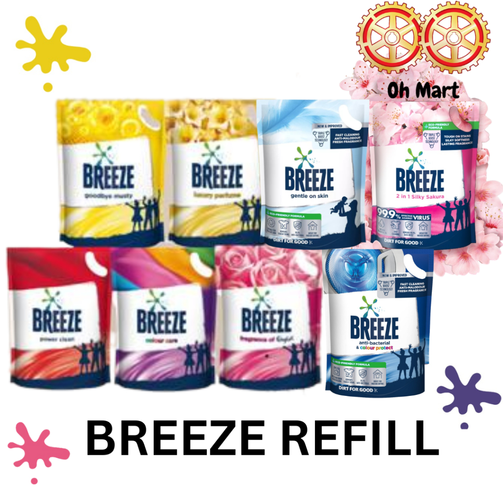 Breeze Colour Care Laundry Liquid Detergent Refill Pack 1.5 kg | Shopee ...