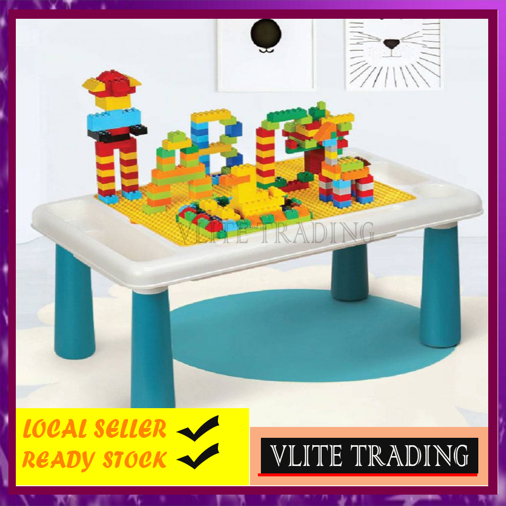 Vlite-MultiFunction Children Table Building Blocks Learning Playing ...