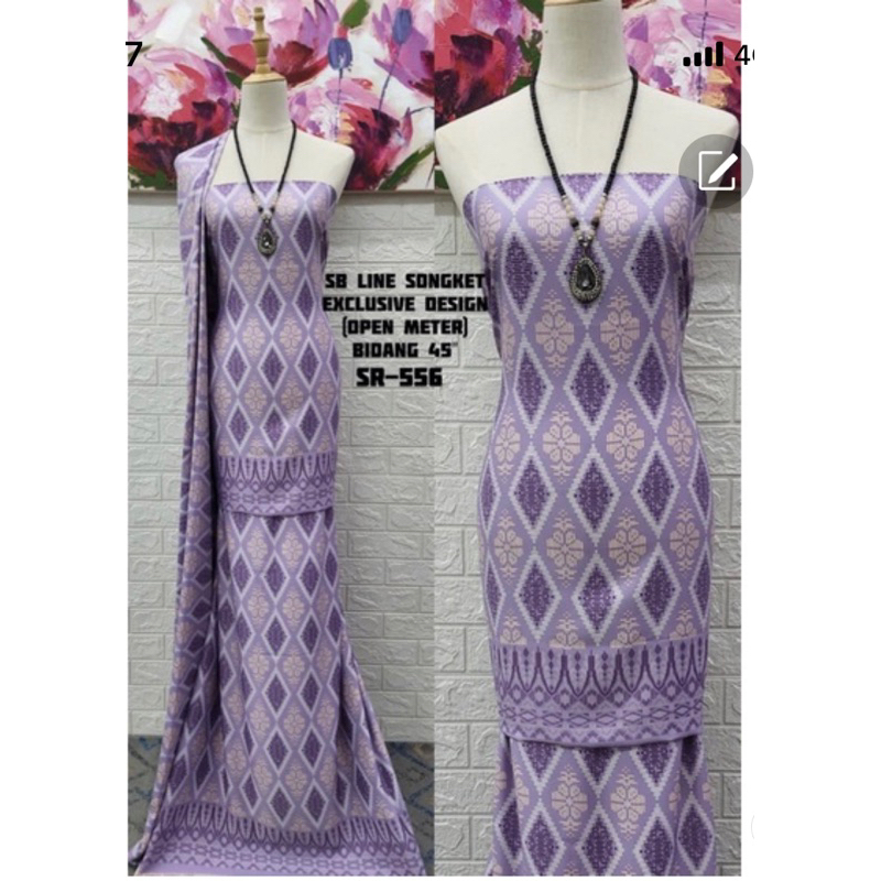 Kain songket printed cotton sb line | Shopee Malaysia