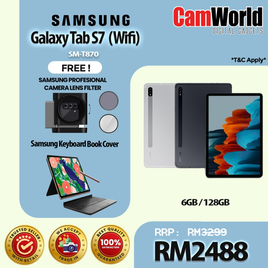 Samsung Galaxy Galaxy Tab S7 WiFi 6GB /128GB (SM-T870N) With Filter ...