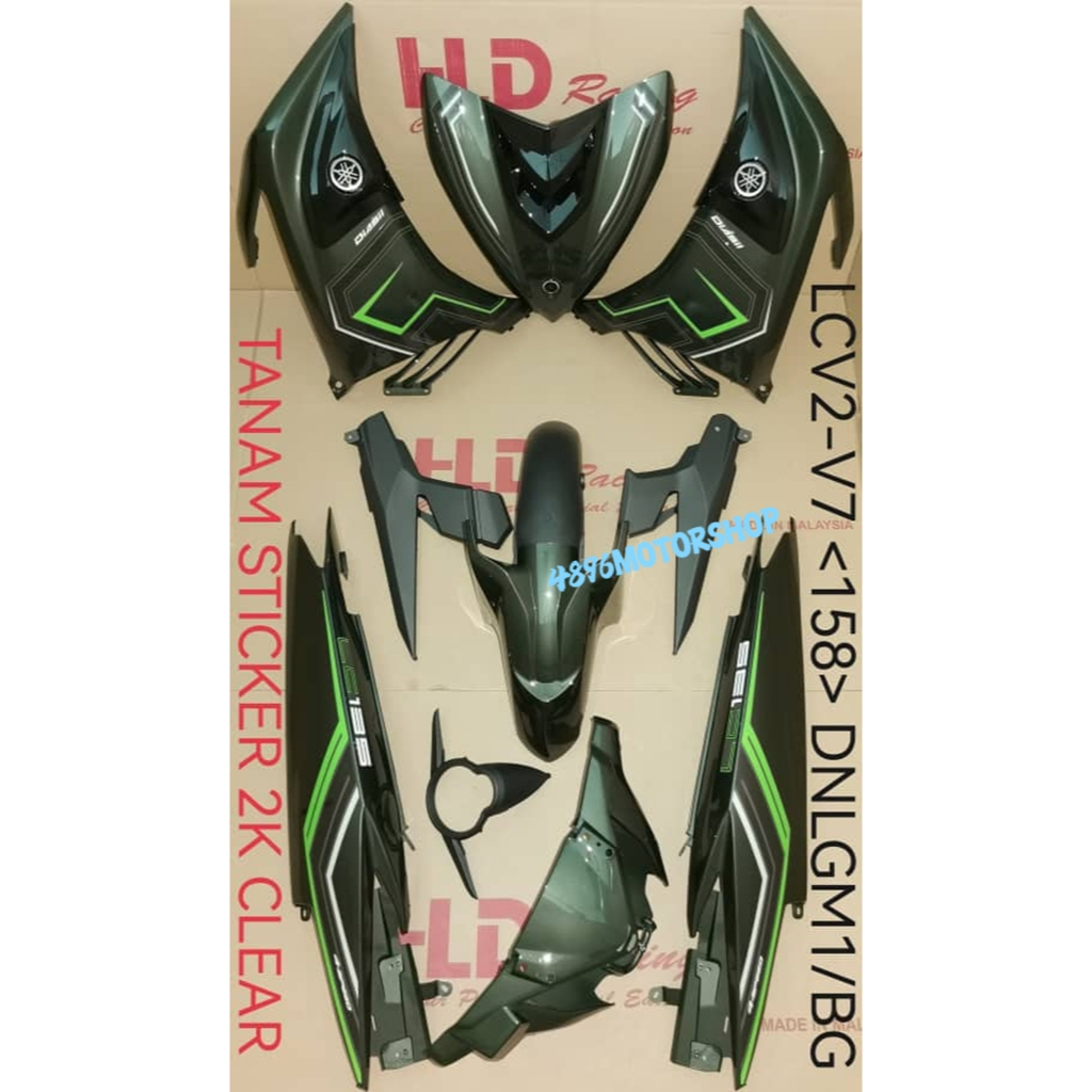 HLD YAMAHA LC135 V2 V4 V5 V6 V7 LC 135 EXCITER HIJAU LUMUT SIAP TANAM ...